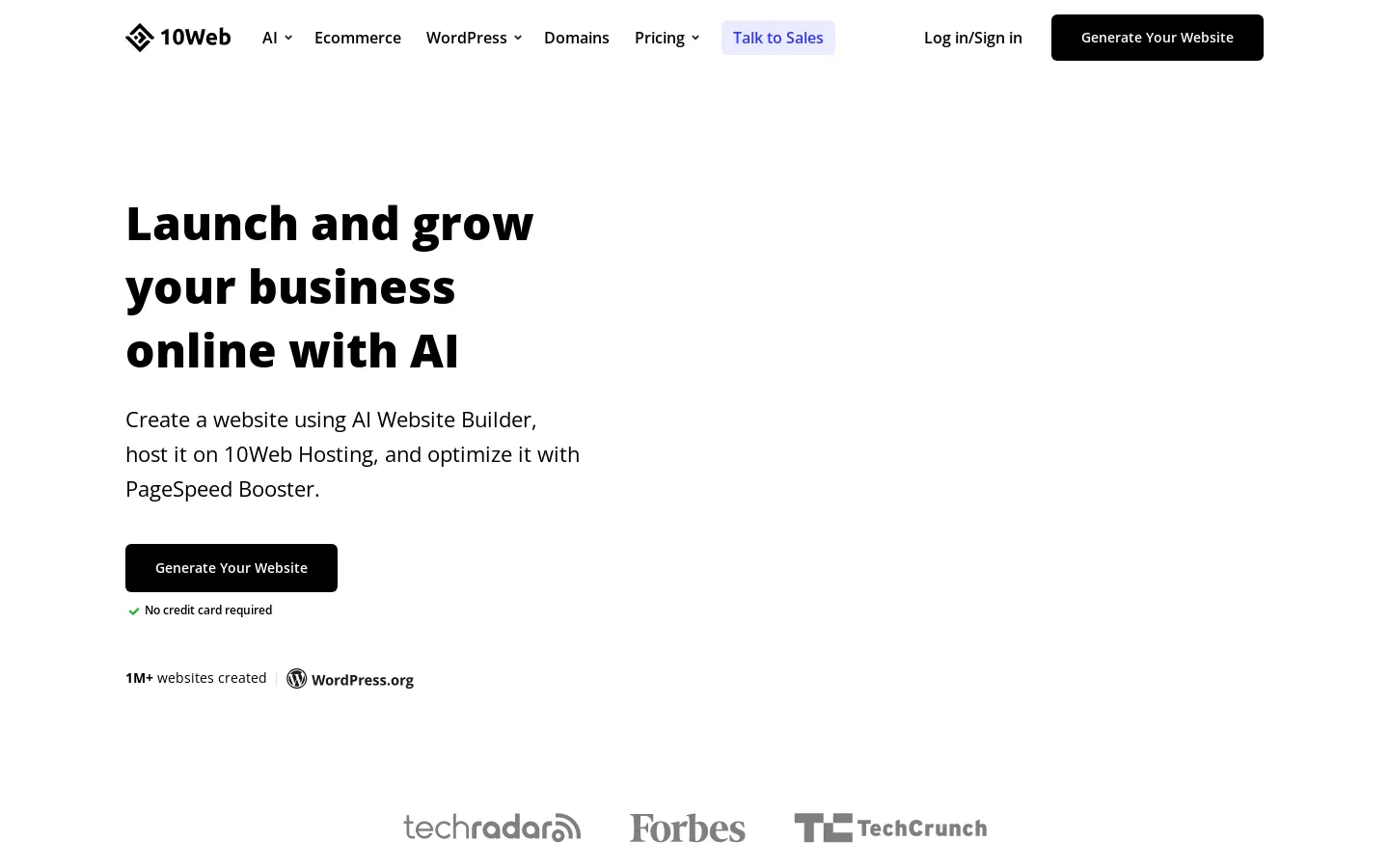 10Web: Crea tu sitio web con IA para tu negocio, rápido y fácil. | AIStage