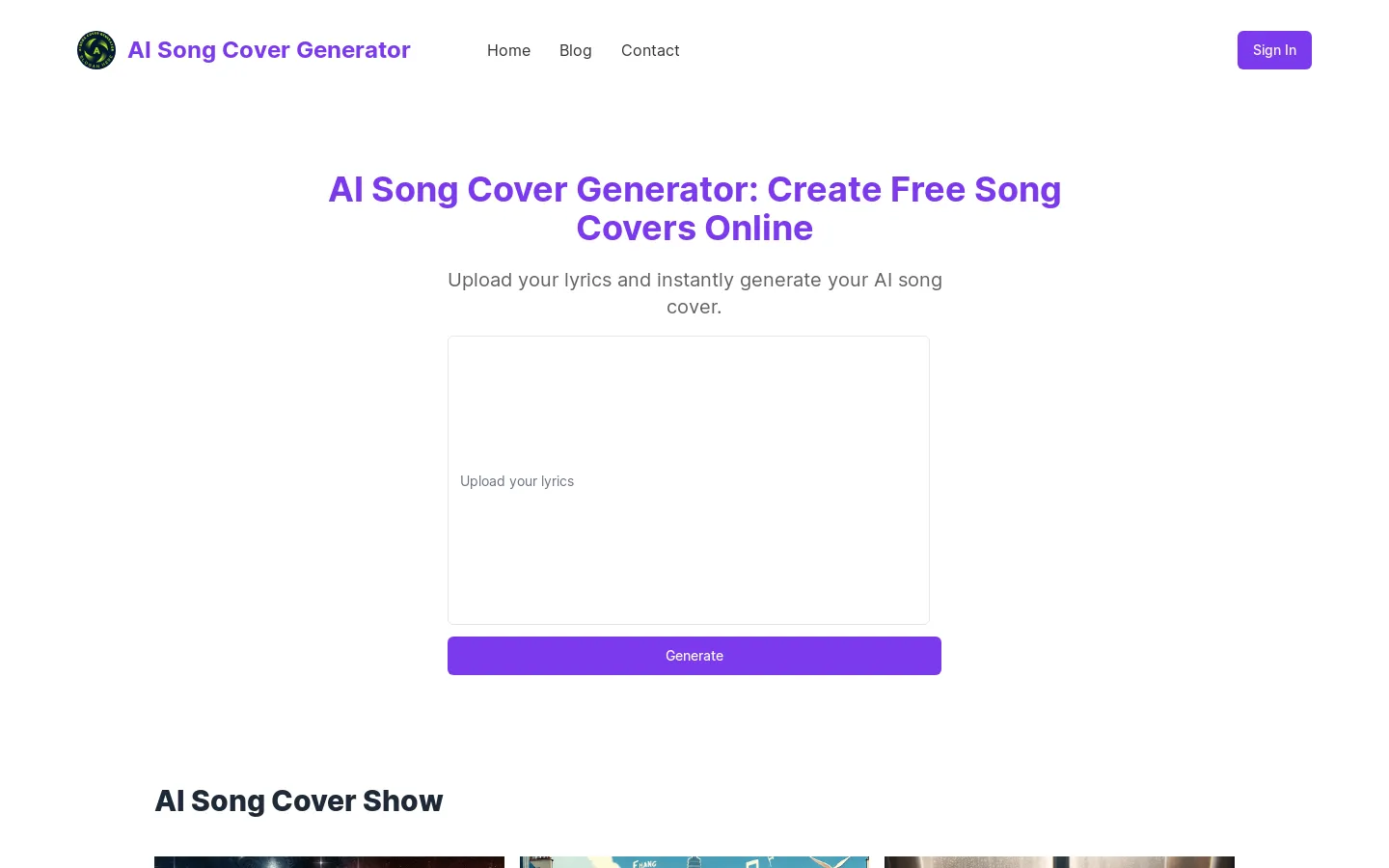 Generador de portadas de canciones con IA: gratis, en línea, sin ...