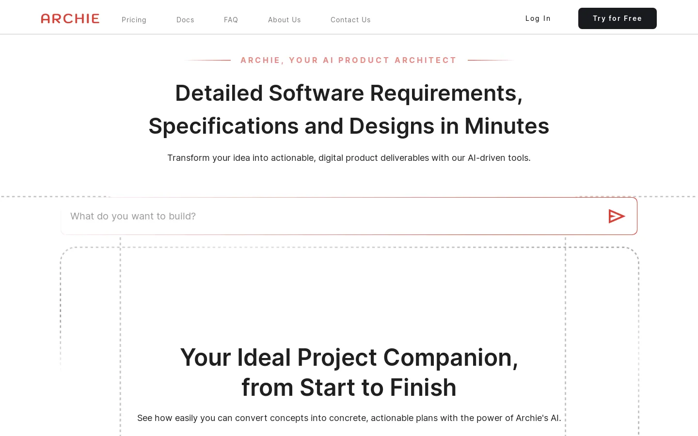 Archie | AI-Driven Product Architect | AIStage