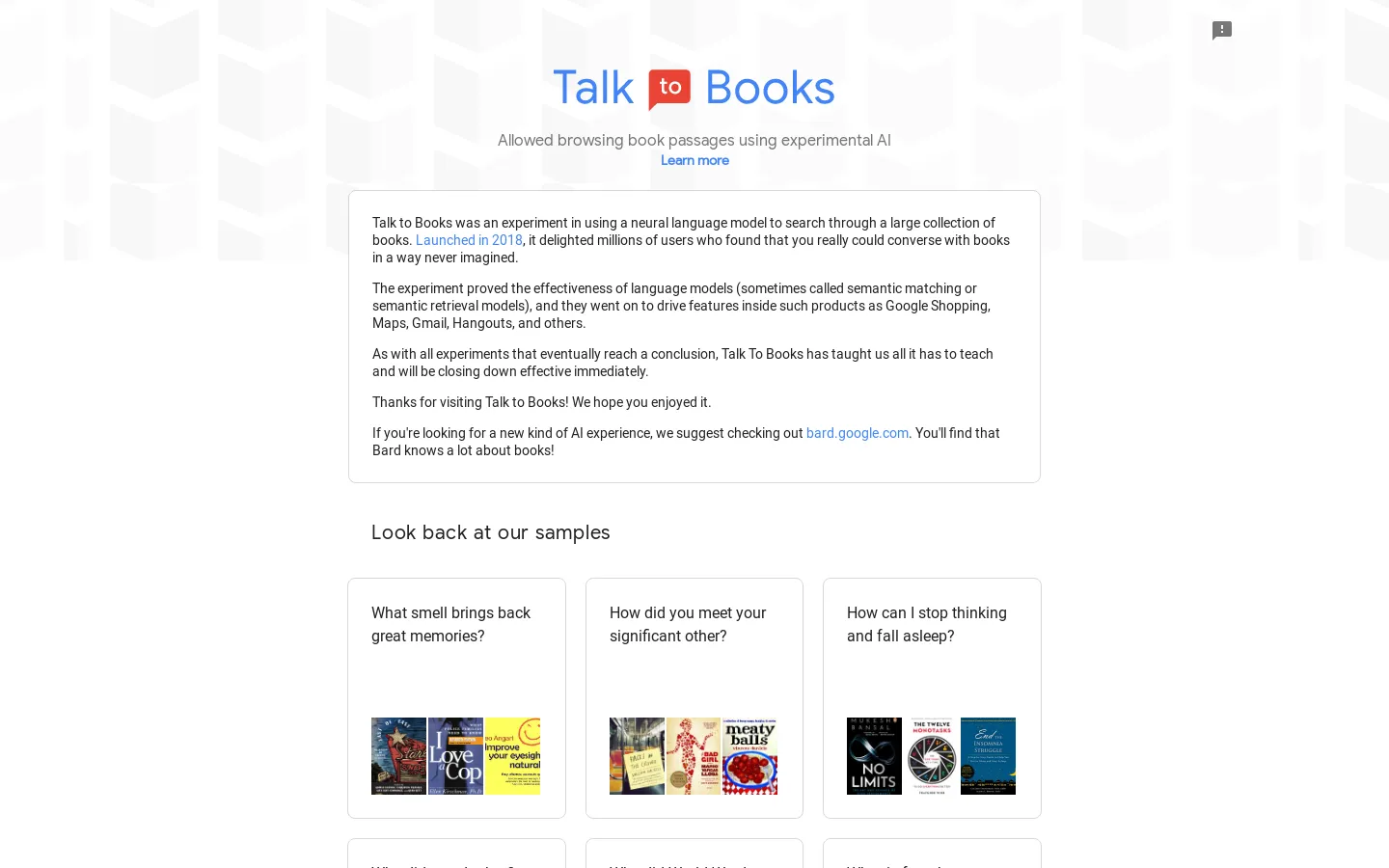 Talk to Books - Explore Ideas and Discover Books | AIStage
