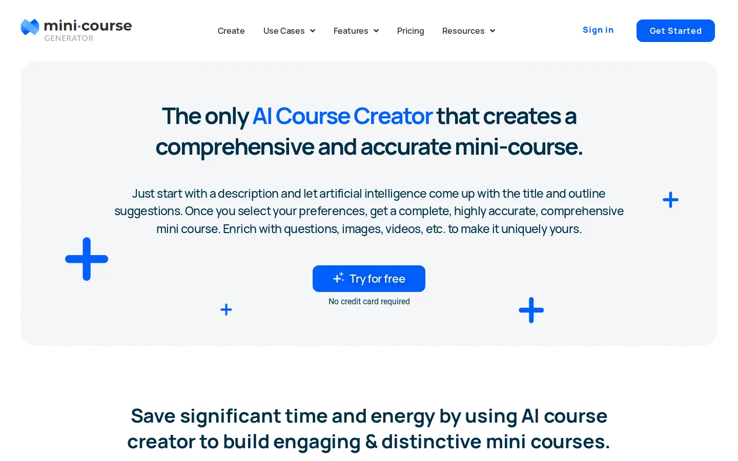 AI Course Creator | Mini Course Generator: Create Engaging Mini Courses | AIStage