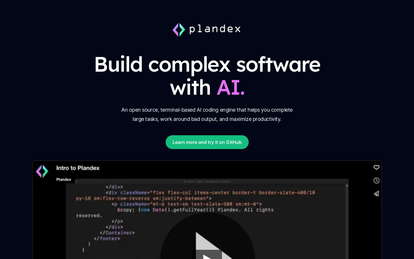 Plandex - AI programming engine for complex tasks | AIStage