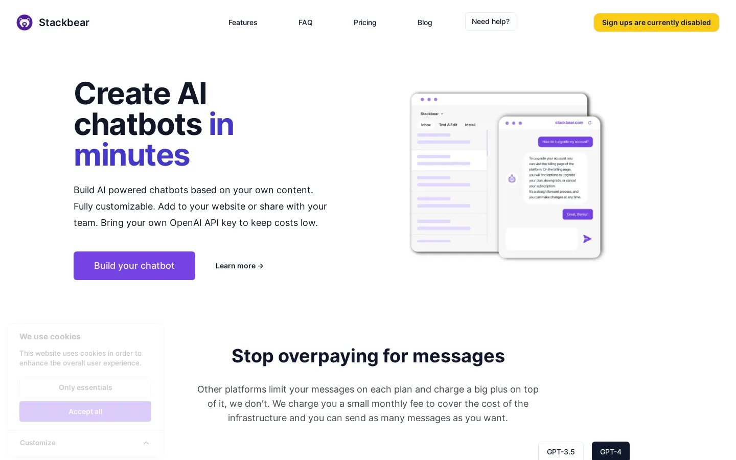 Build Custom AI Chatbots | Stackbear | AIStage Build Custom AI Chatbots | Stackbear | AIStage