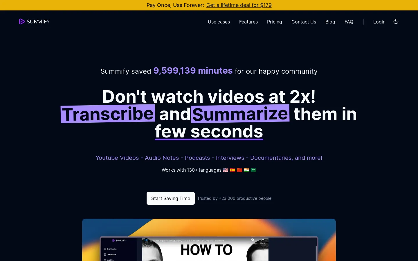 Summify.io - AI Video / Audio Transcriber & Summarizer | AIStage