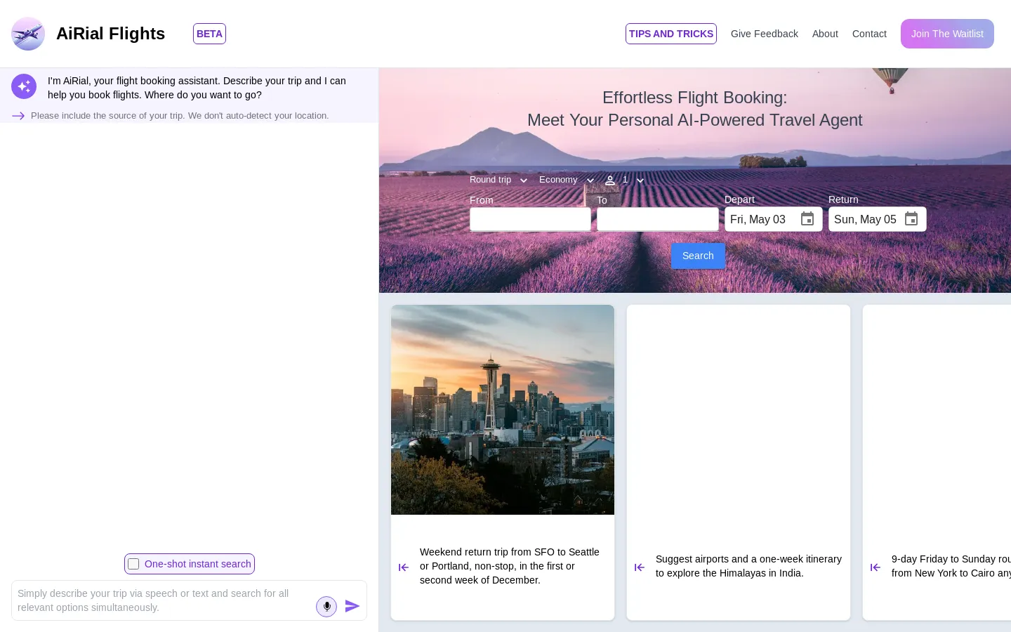 AiRial Flights - Effortless Flight Booking | AIStage