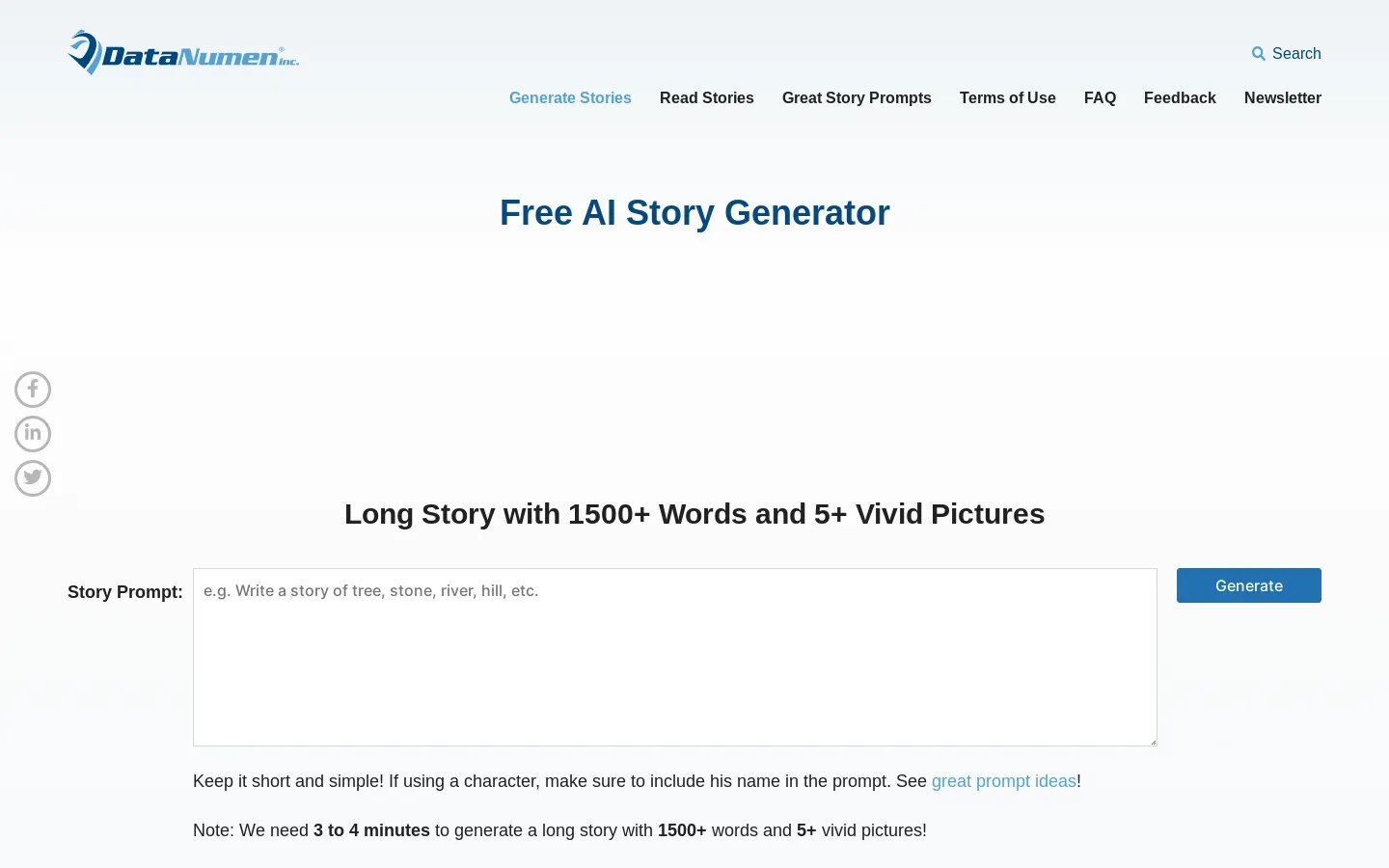 AI Story Generator - Create Free, Unlimited Stories | AIStage