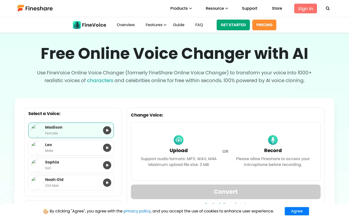 What is FineVoice AI Voice Changer | AIStage