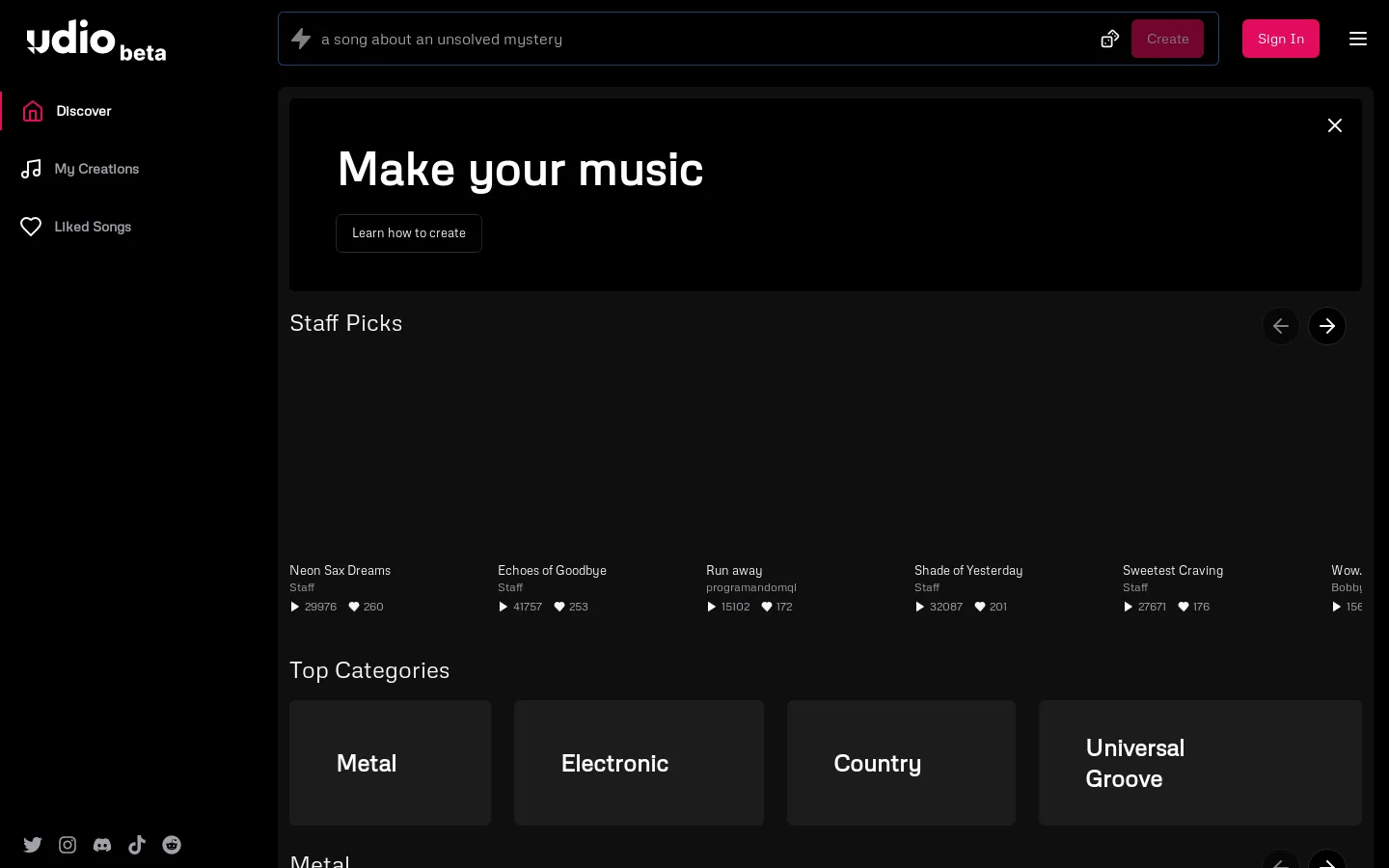 Udio | AI Music Generator - Official Website | AIStage