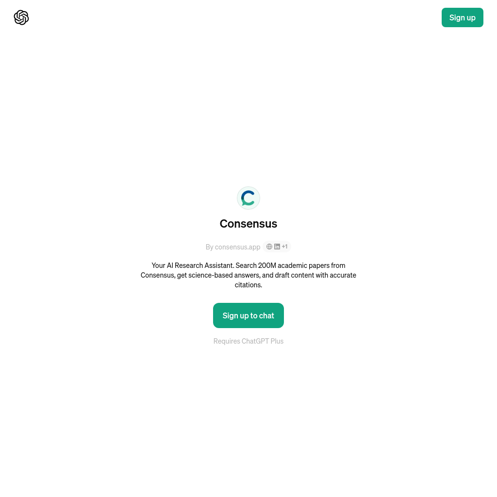 ChatGPT - Consensus : votre assistant de recherche en IA. | AIStage