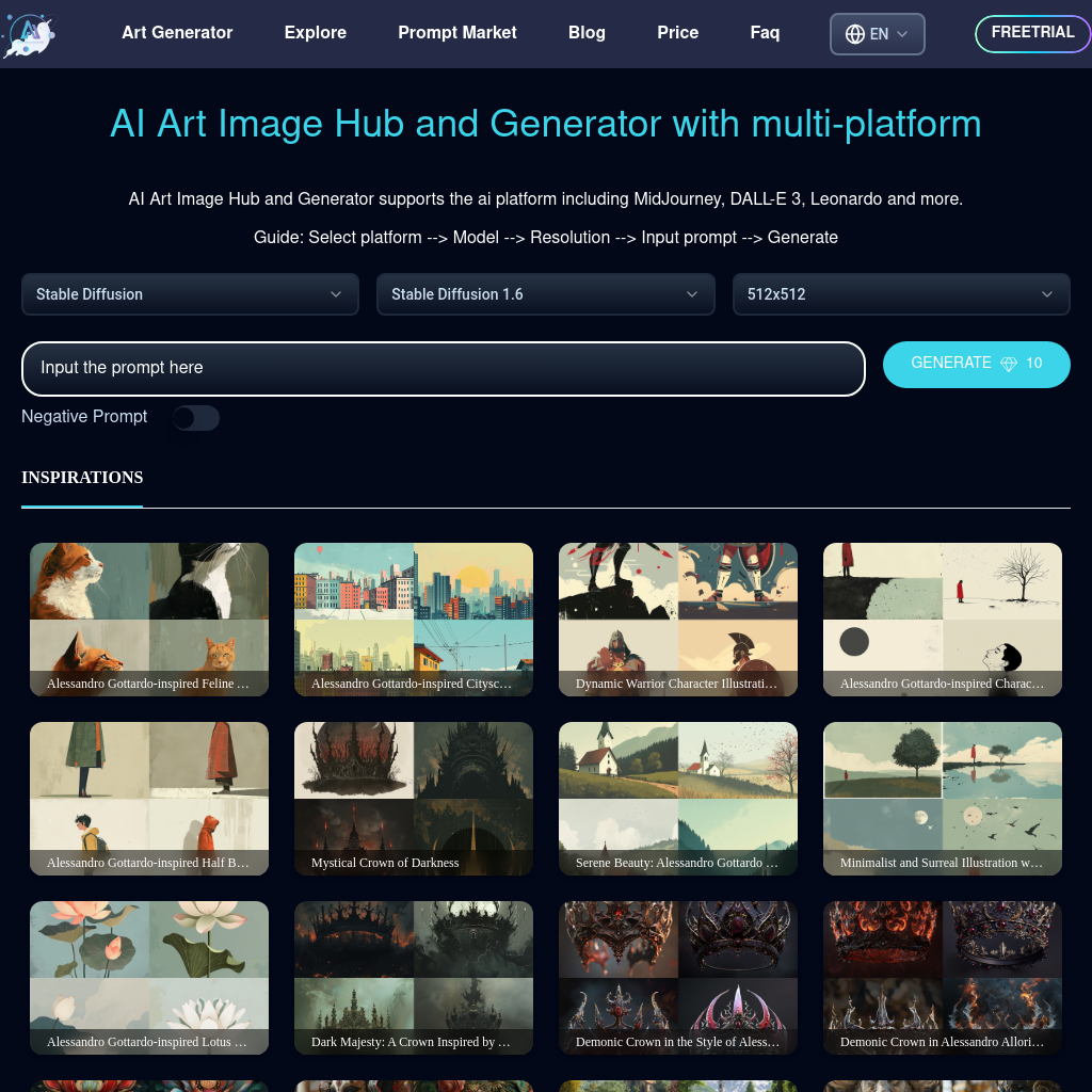 ArtiverseHub - AI Art Generator and Prompt Market | AIStage