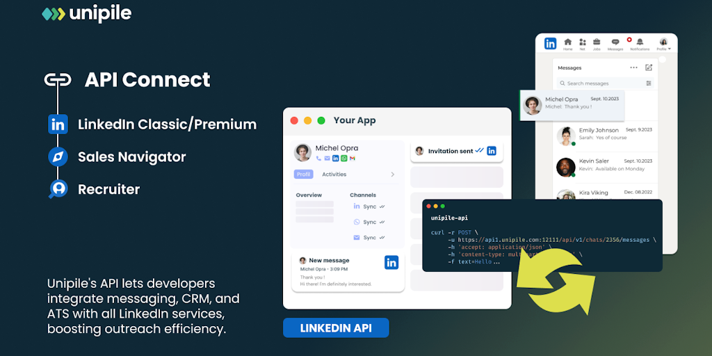 Unipile LinkedIn API - Integrate LinkedIn into your App: Messaging, Outreach, Data | AIStage
