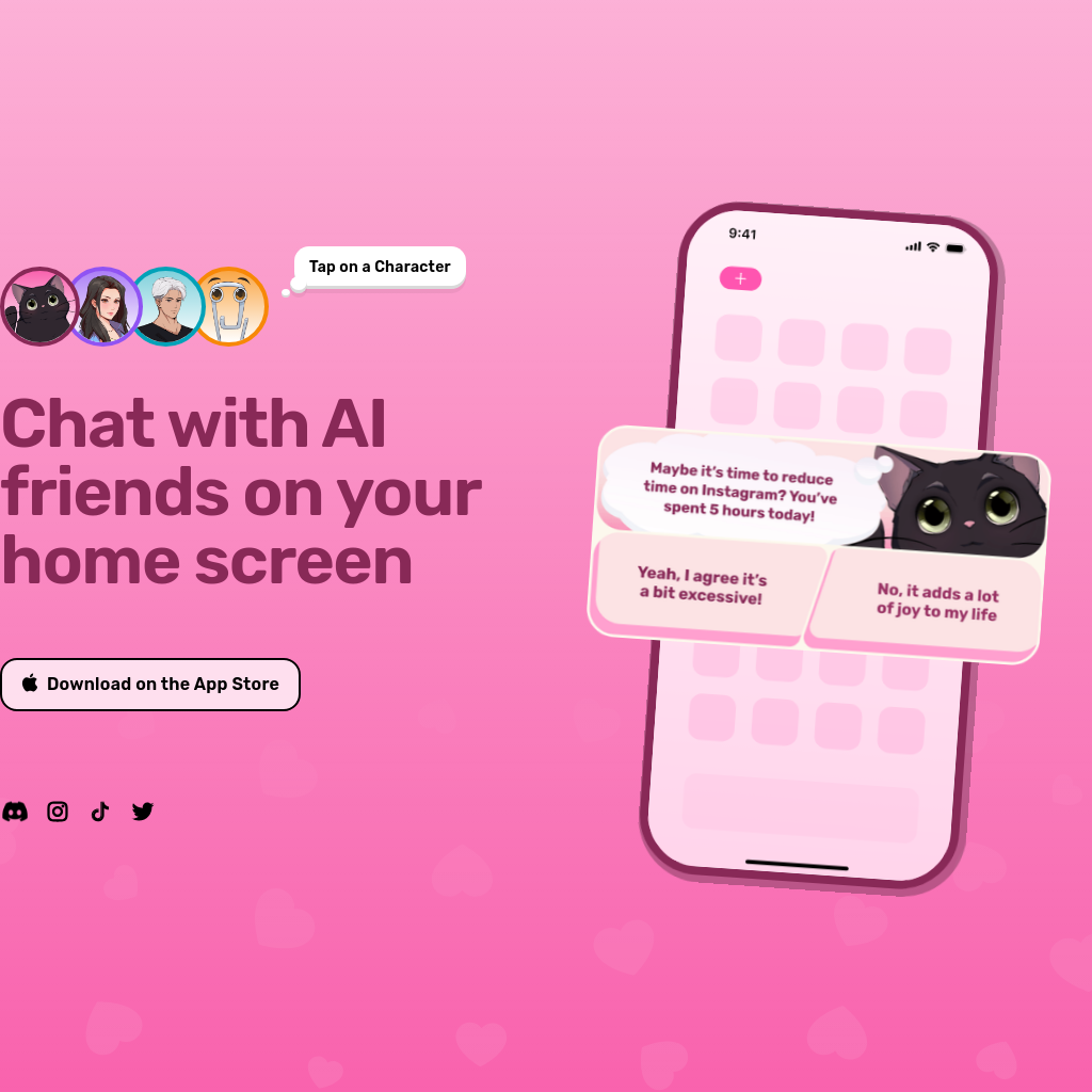 Dippy AI: chatea con amigos de IA en tu pantalla de inicio. | AIStage