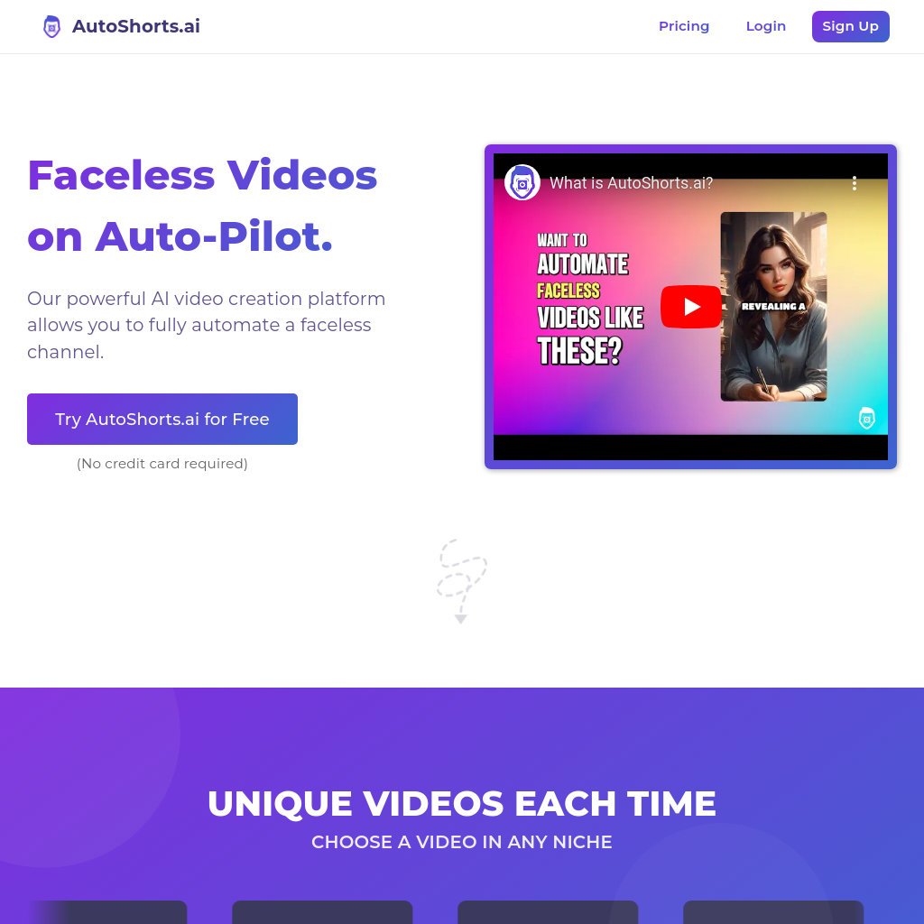 AutoShorts AI: Create Faceless Videos for TikTok and YouTube | AIStage
