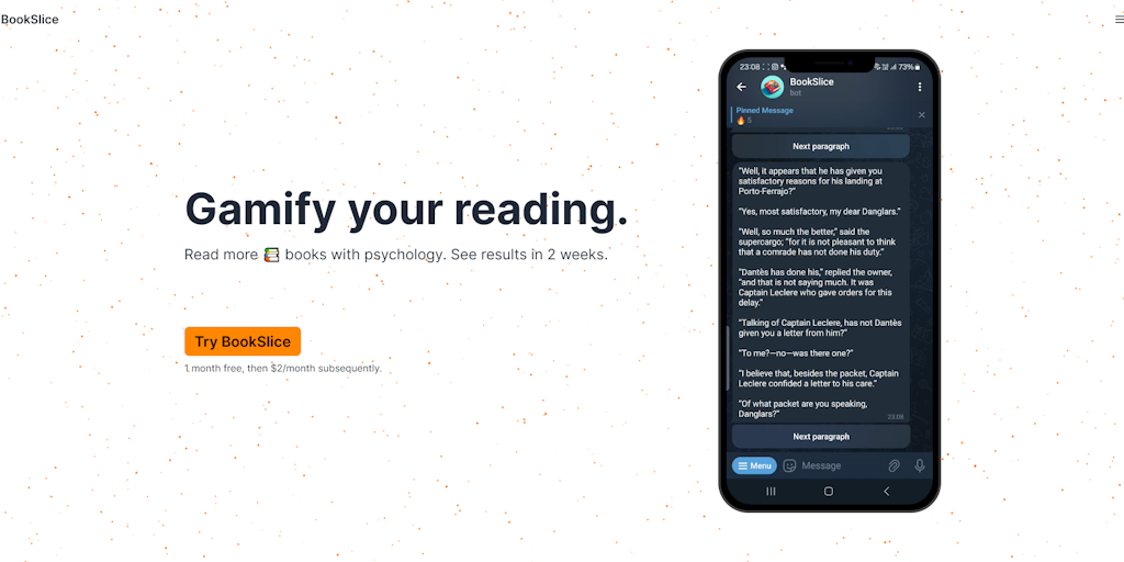 BookSlice - Gamified book reader for busy people | AIStage