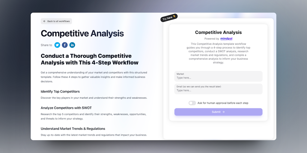 Competitive Analysis with StratifyAI - Your AI Powered Companion | MindPal | AIStage