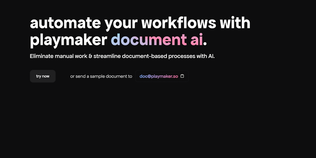 Playmaker Document AI - Automate Workflows and Streamline Document-Based Processes | AIStage