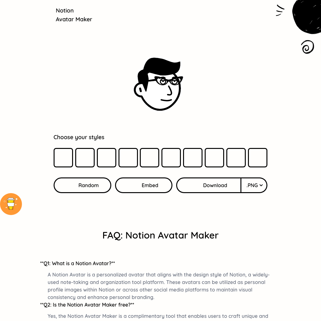 Notion Avatar Maker - Create Custom Notion-Style Avatars | AIStage