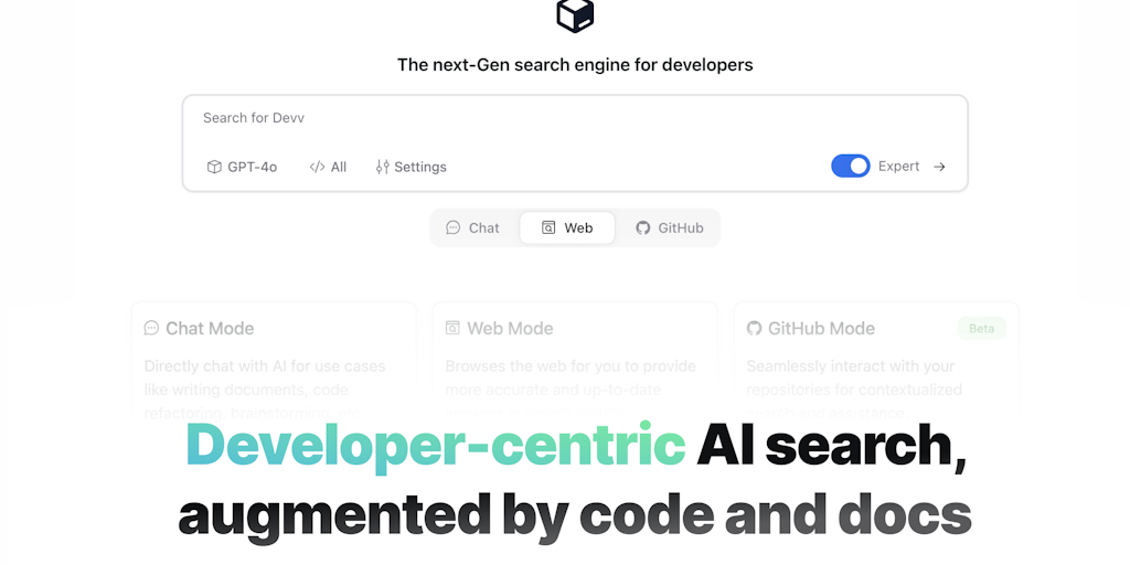 Devv.AI - Developer-centric AI search, code, and docs | AIStage