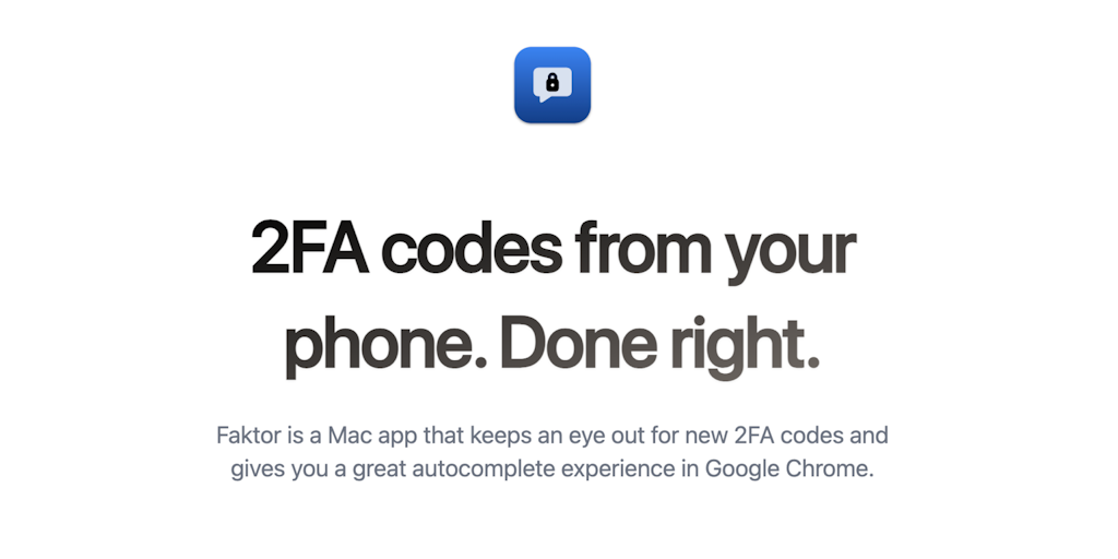 Faktor - Autofill 2FA Codes for Chrome | GetFaktor | AIStage