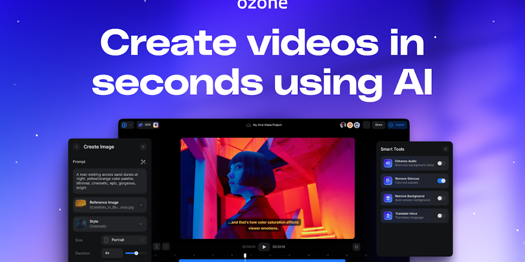 Ozone - Edit Videos Faster with AI | AIStage