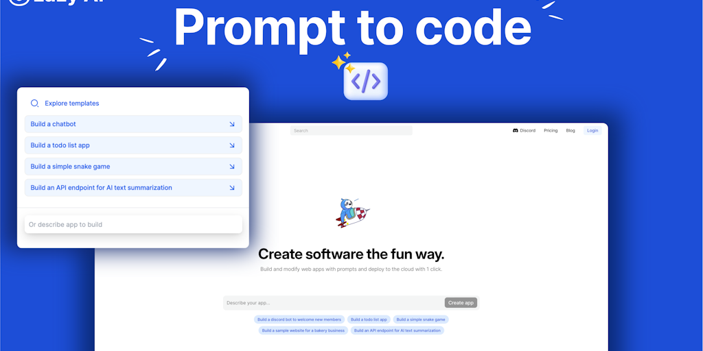 Lazy AI - Build Web Apps with Prompts and Deploy to the Cloud | AIStage