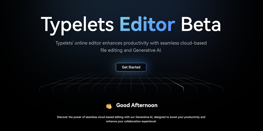Typelets Editor - Cloud-based file editing with Generative AI | AIStage