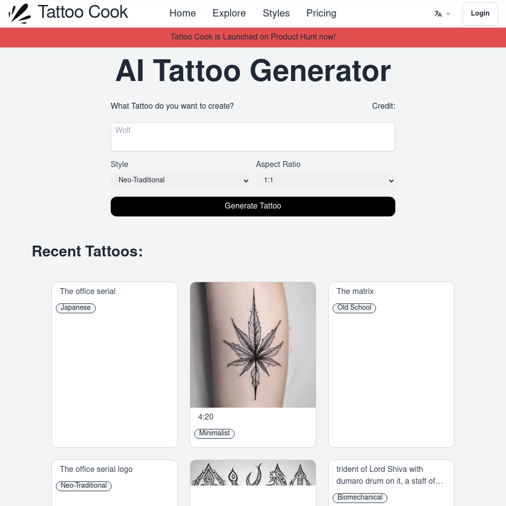 Core Features of Tattoo Cook | AIStage