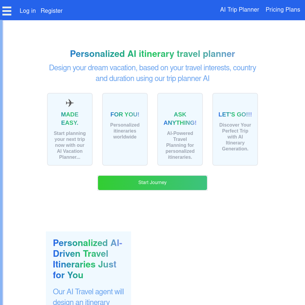AI Trip Planner: Personalized Travel Itineraries with our AI Travel Assistant | AIStage