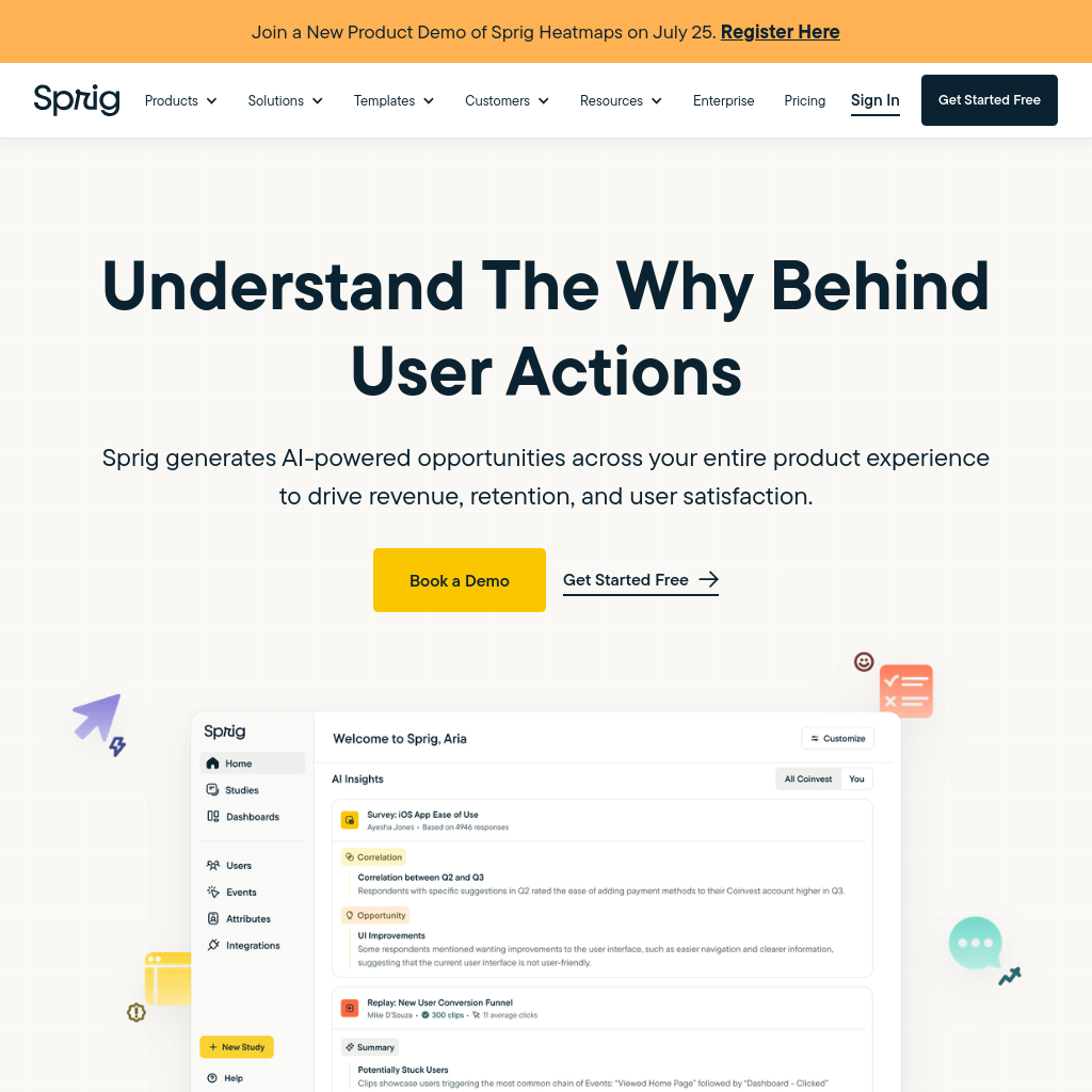 Sprig: All-In-One Product Experience Platform - Capture and analyze ...