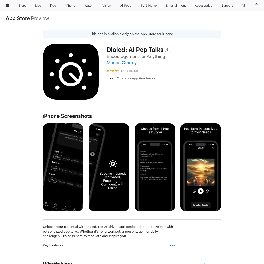 Dialed - Personalized AI Pep Talks for Motivation and Inspiration | AIStage