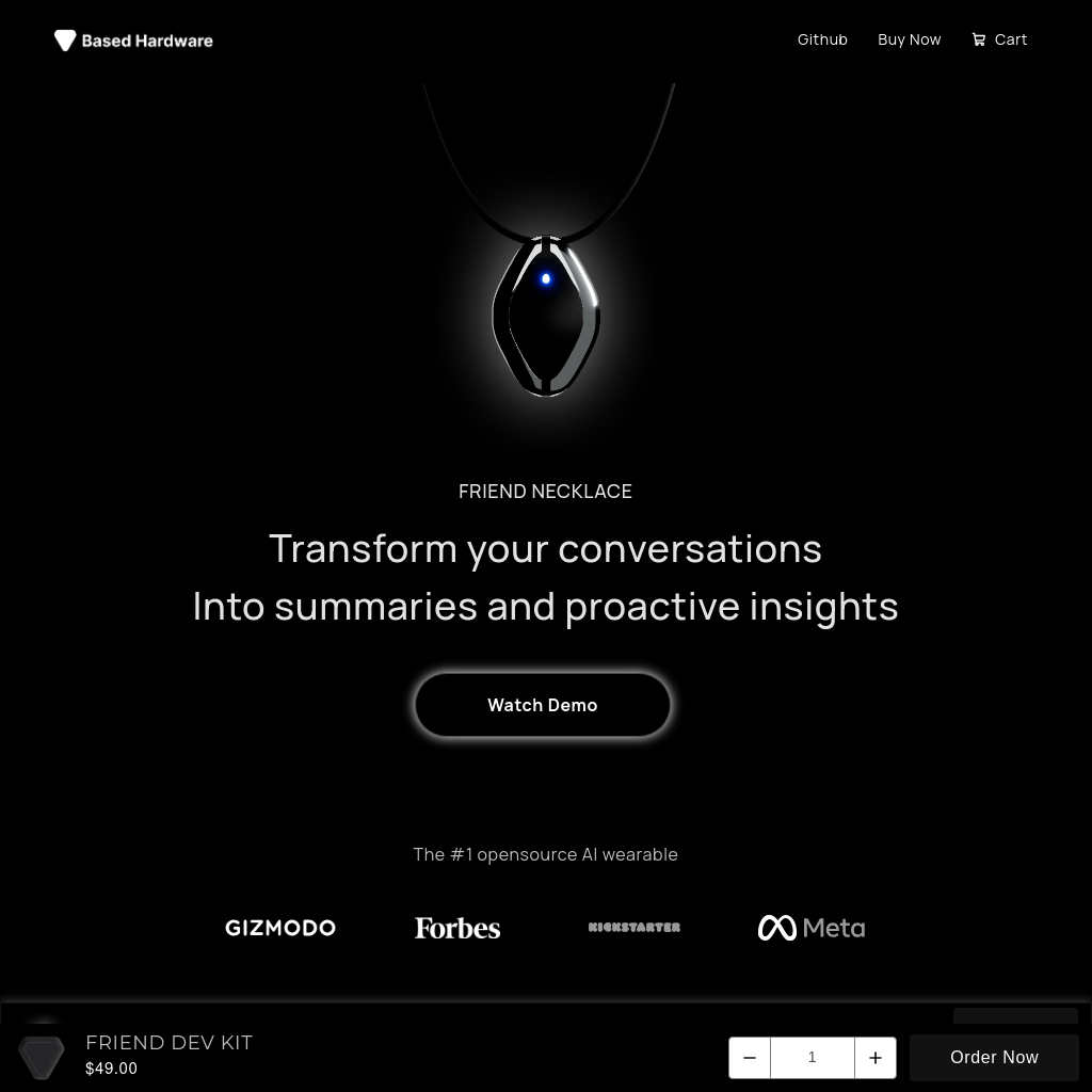 Friend Wearable AI - Your Personal AI Mentor and Memo | AIStage