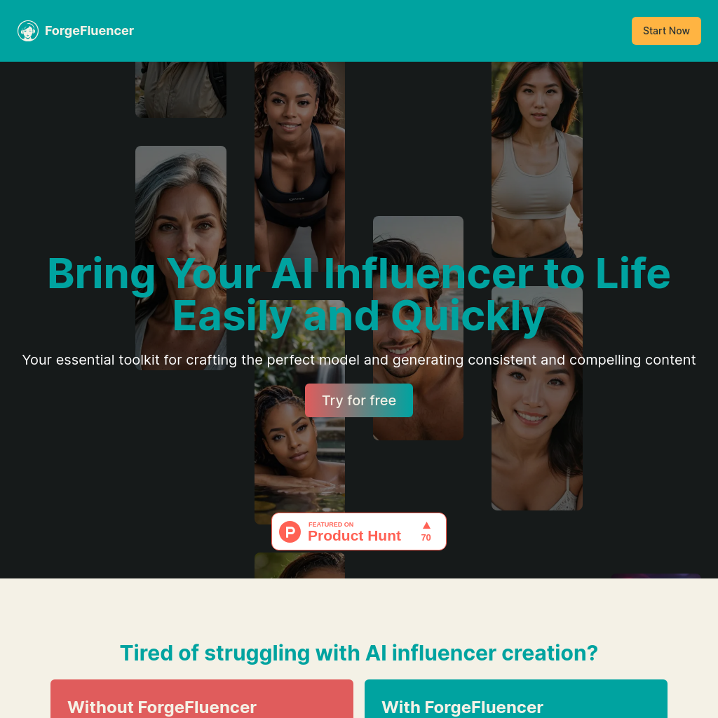 ForgeFluencer - Create and Manage AI Influencers with Ease | AIStage