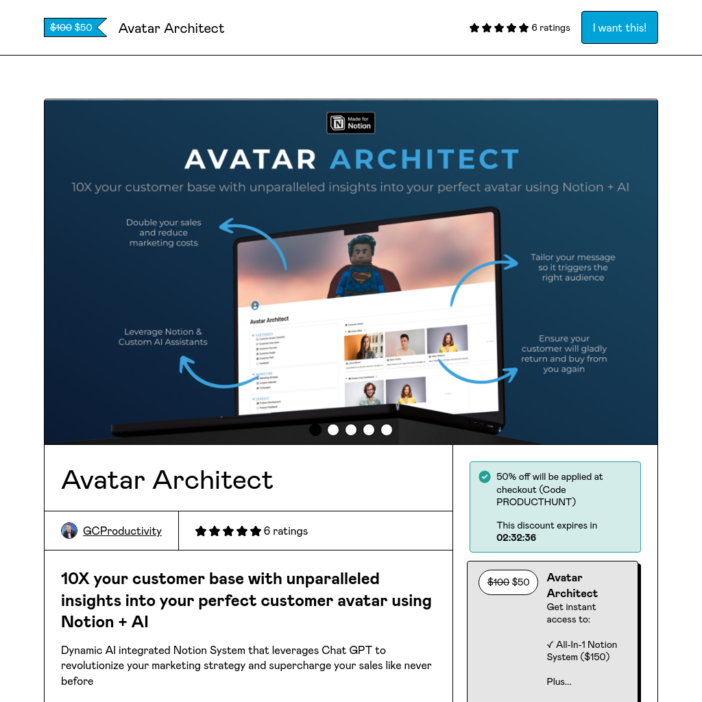 Avatar Architect - 10X your sales with AI-powered customer avatars ...