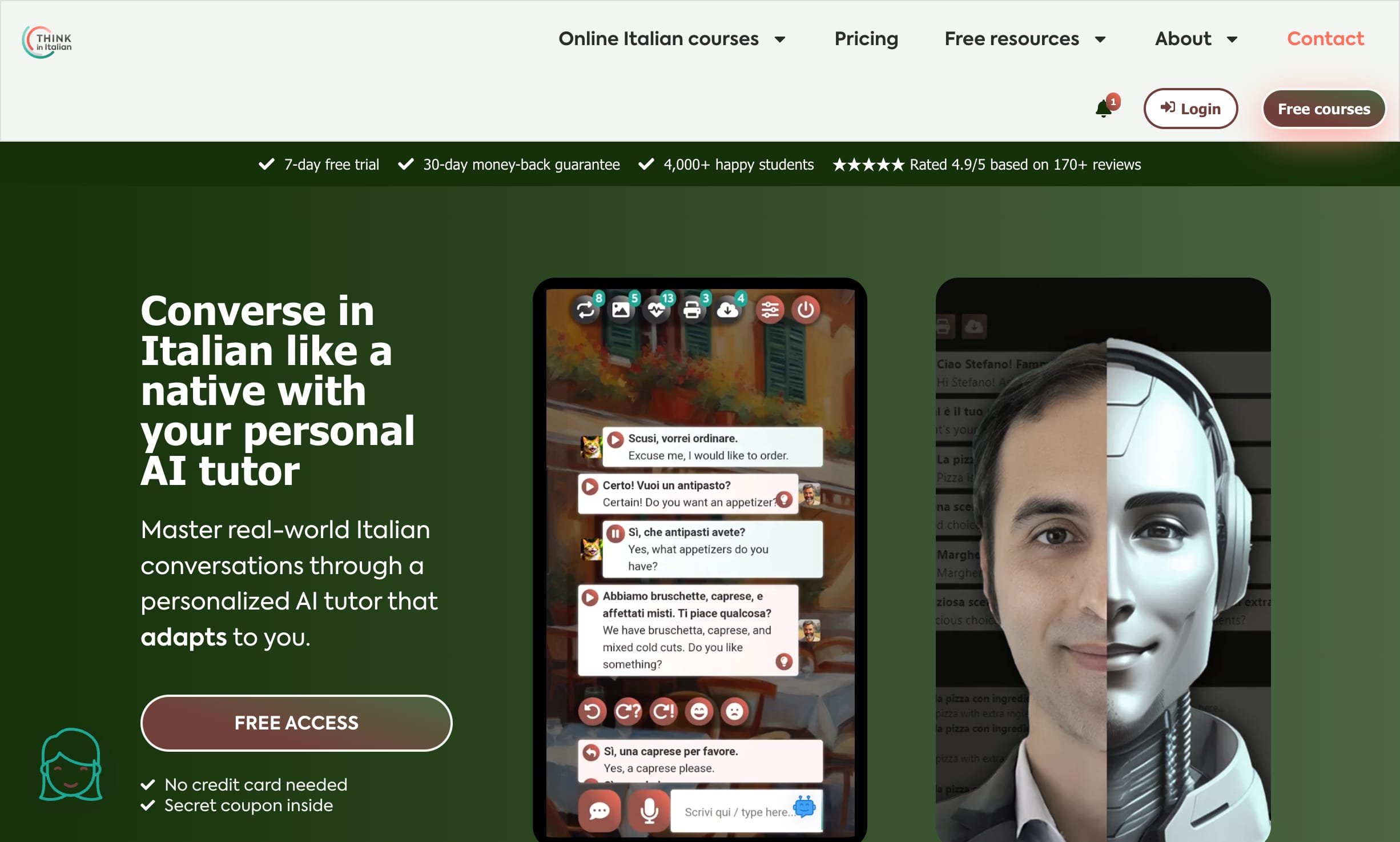 Think in Italian - Italian Language AI Tutor for Stress-Free ...